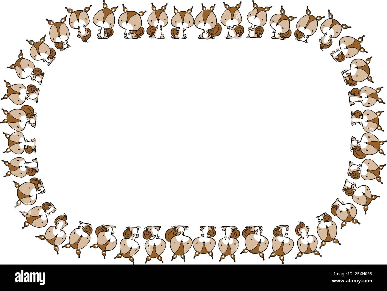 vector cartoon Squirrel background frame Stock Vector Image & Art - Alamy