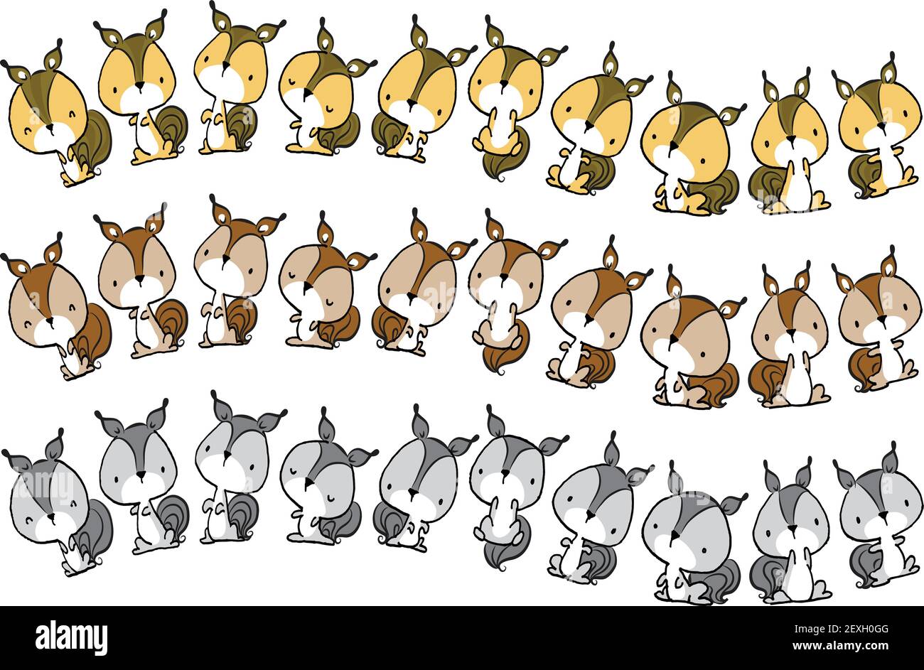 vector cartoon Squirrel background frame Stock Vector Image & Art - Alamy