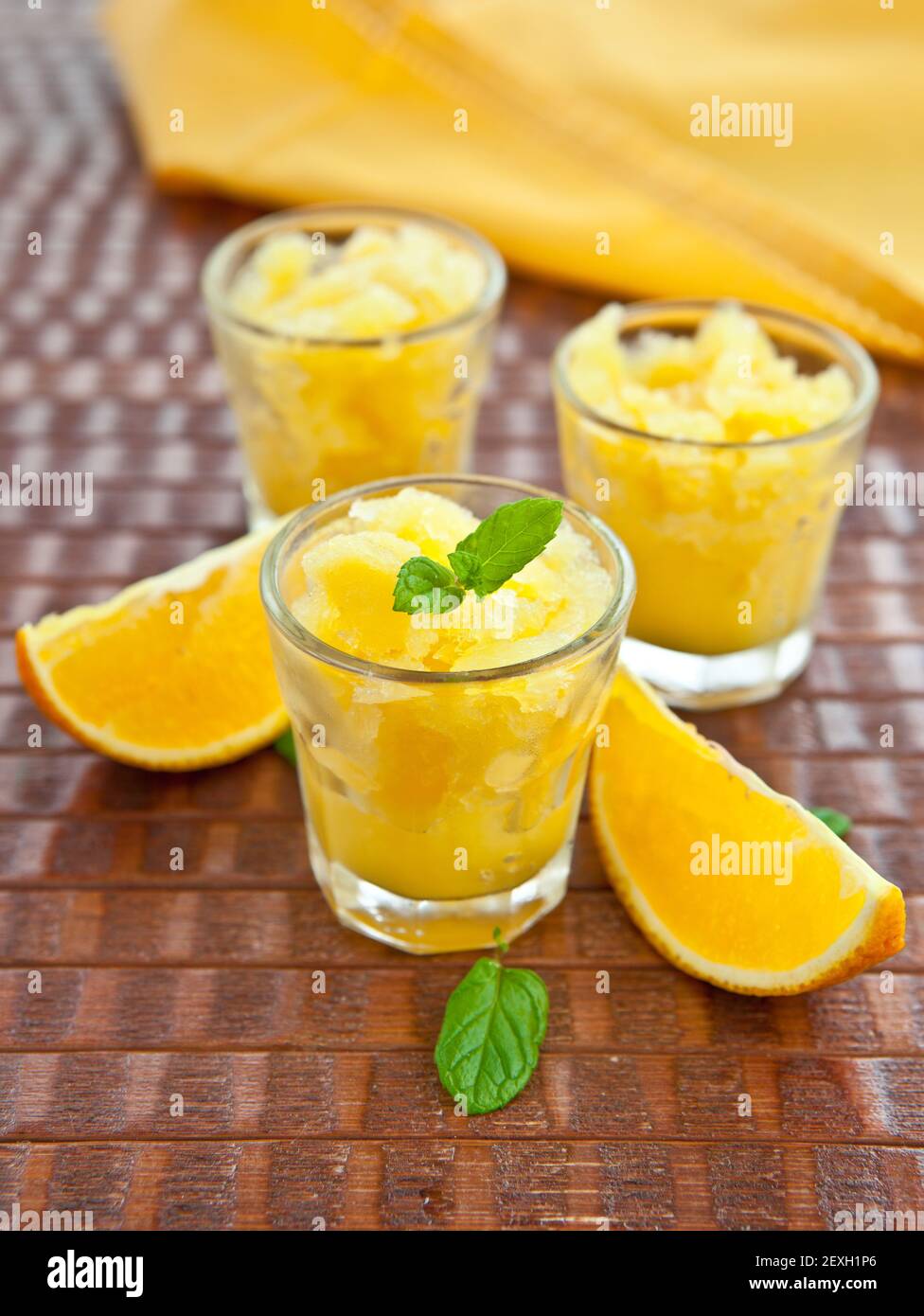 Orange Granita / Sorbet Stock Photo - Alamy