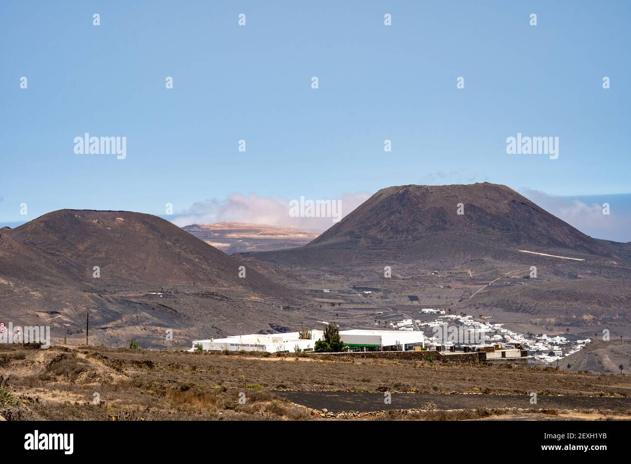 A beautiful view of the Haria Valley of Thousand Palms in Spain Stock ...