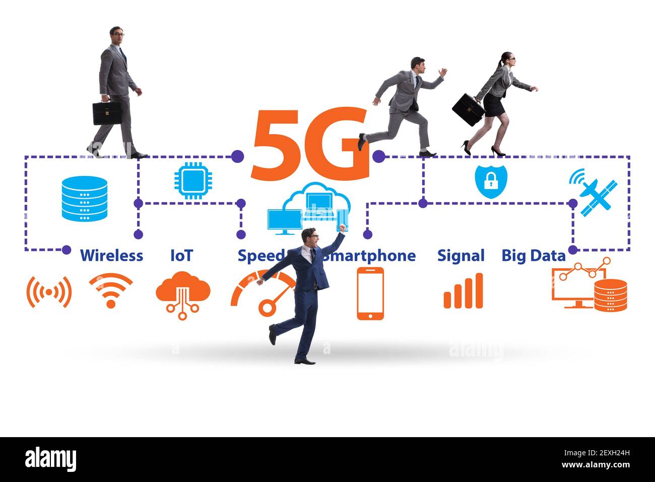 Concept of 5g fast networks with the business people Stock Photo - Alamy