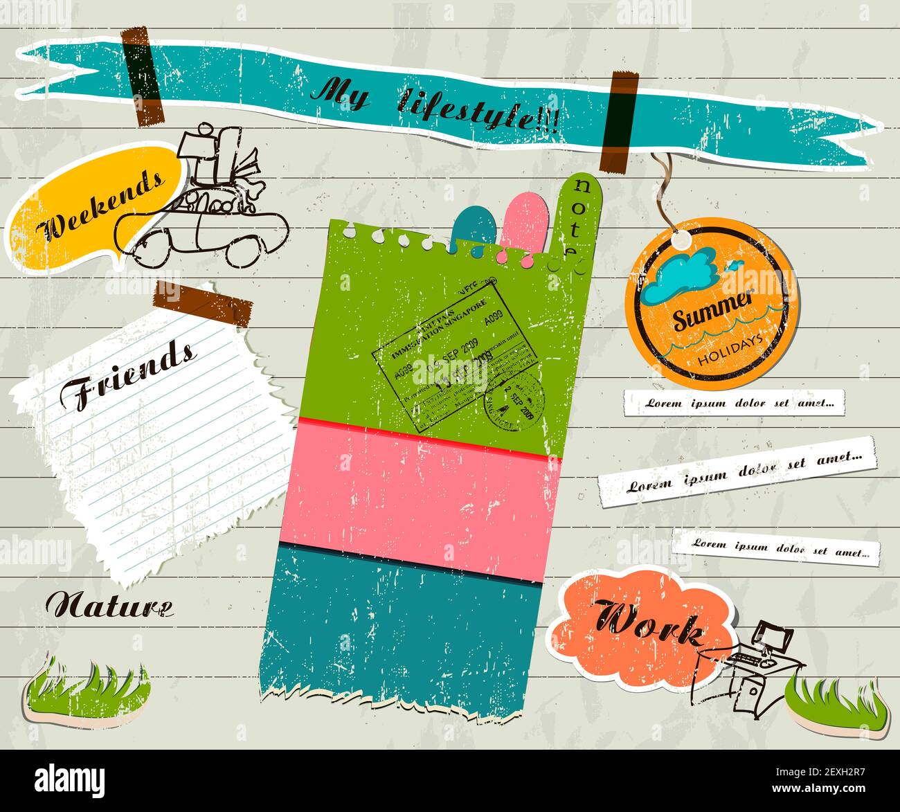 Digital scrapbook paper hi-res stock photography and images - Alamy