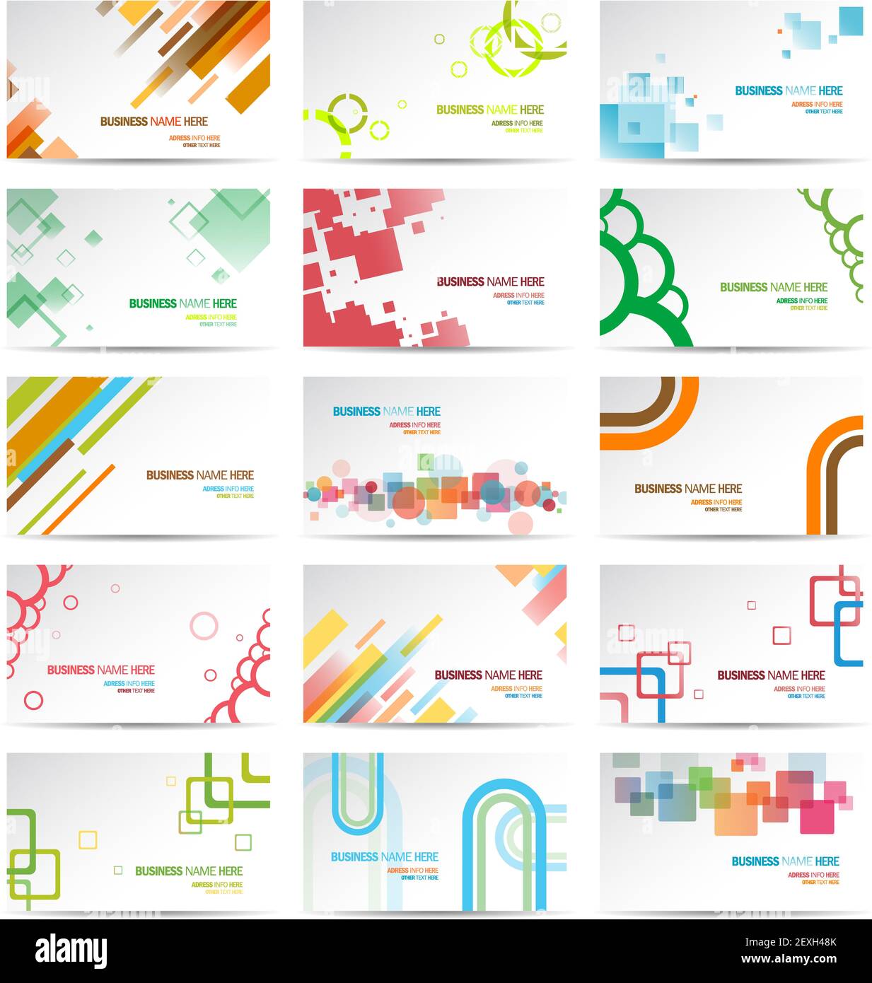 Modern Business Card Set Stock Photo - Alamy