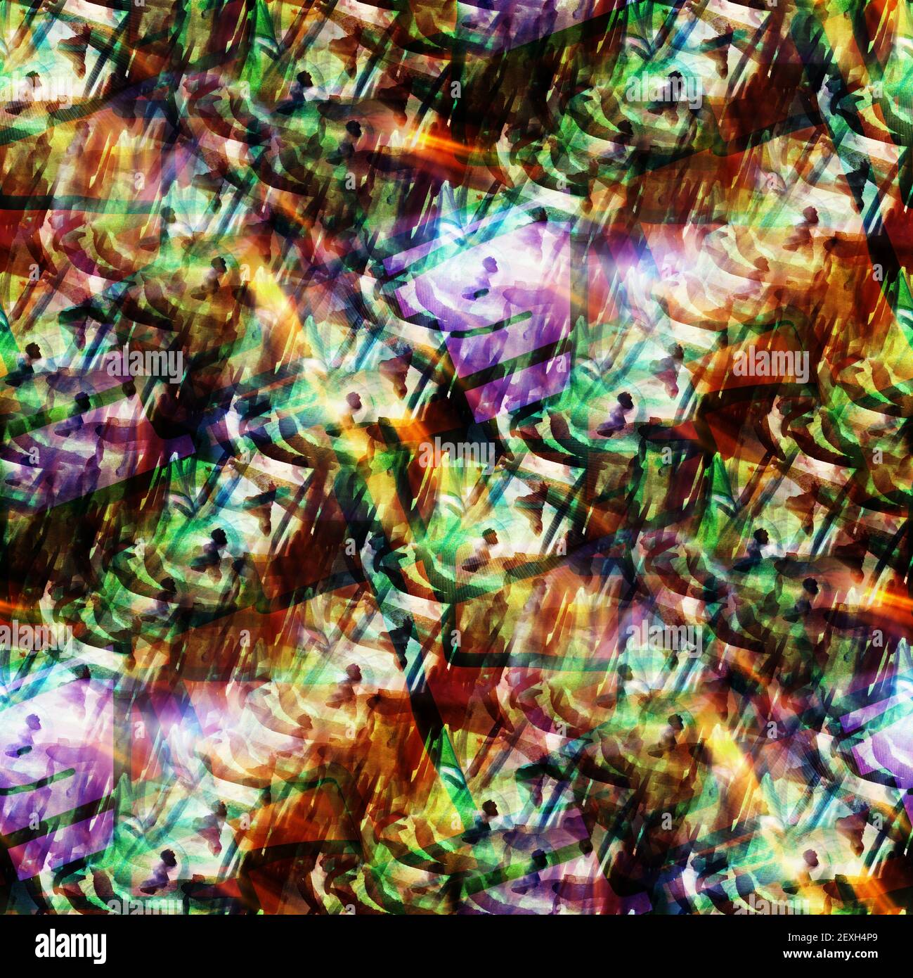 Wallpaper art picture watercolor seamless blue reen background Stock ...