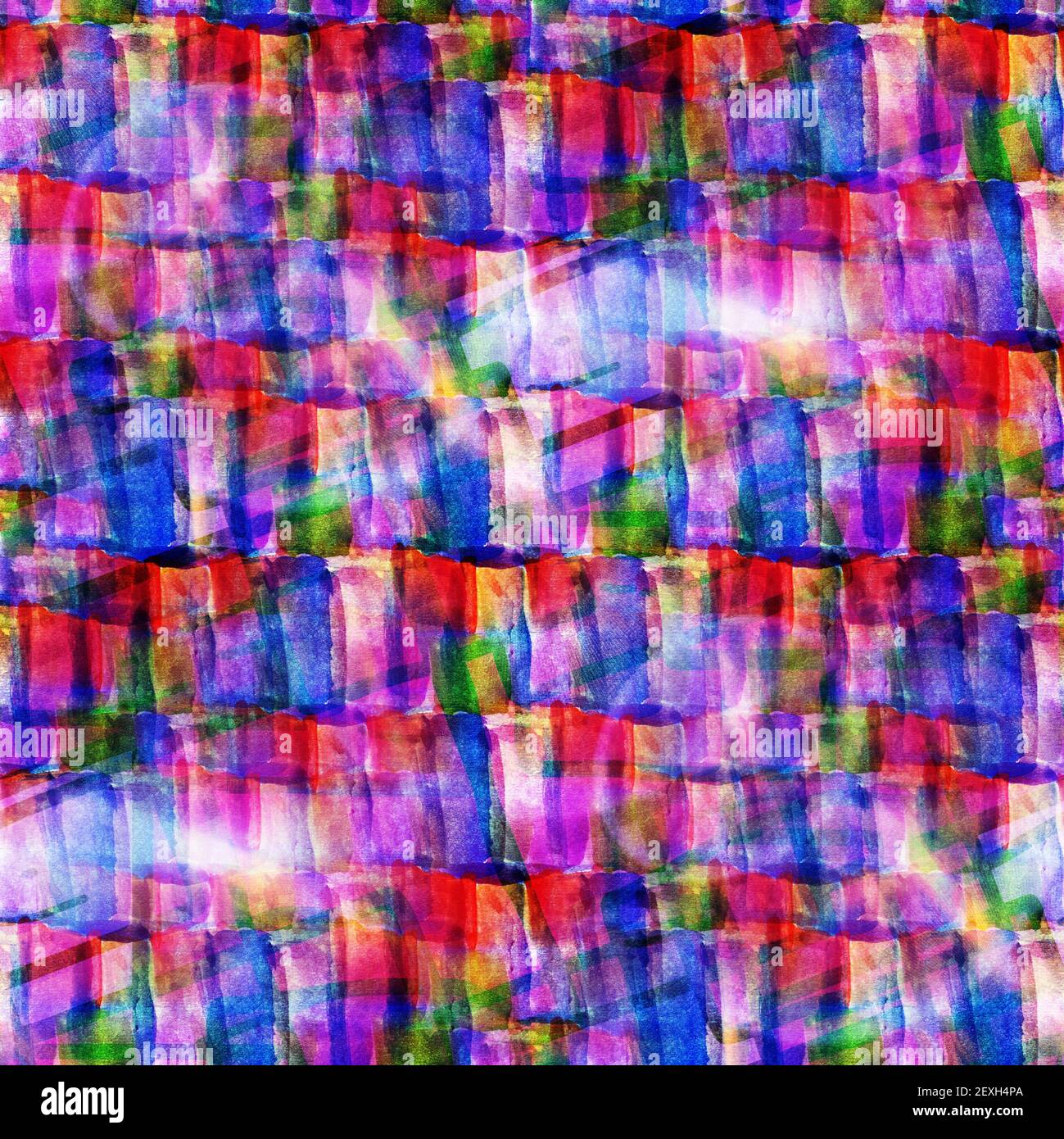 Wallpaper art picture watercolor seamless blue green red cubism Stock ...