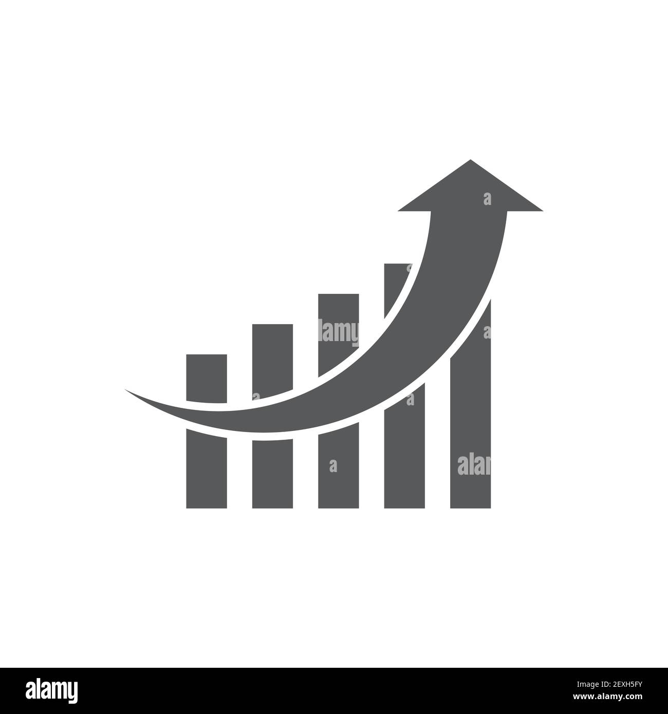 growing graph icon, color, line, outline vector sign, linear style ...