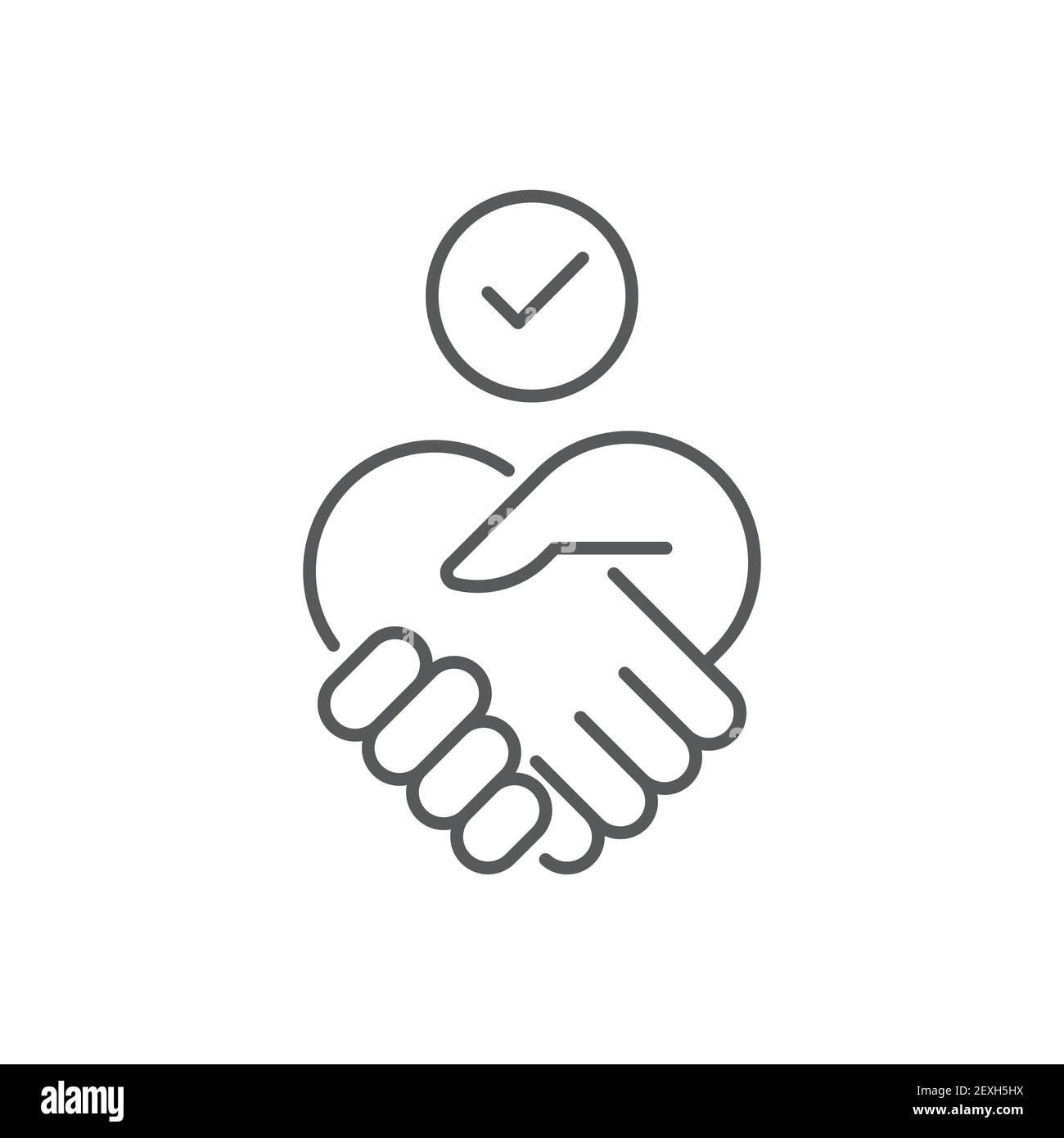 trust concept icon, color, line, outline vector sign, linear style ...