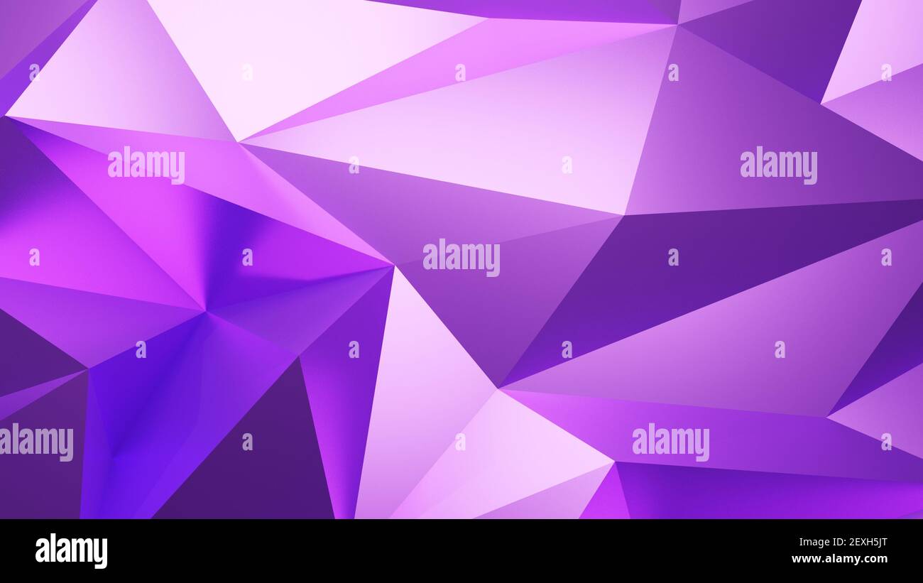 Abstract geometric pattern background polygonal triangle background purple 3d rendering Stock ...