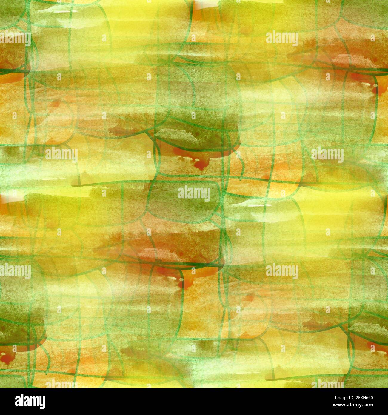 Artist seamless green cubism art texture watercolor background Stock ...