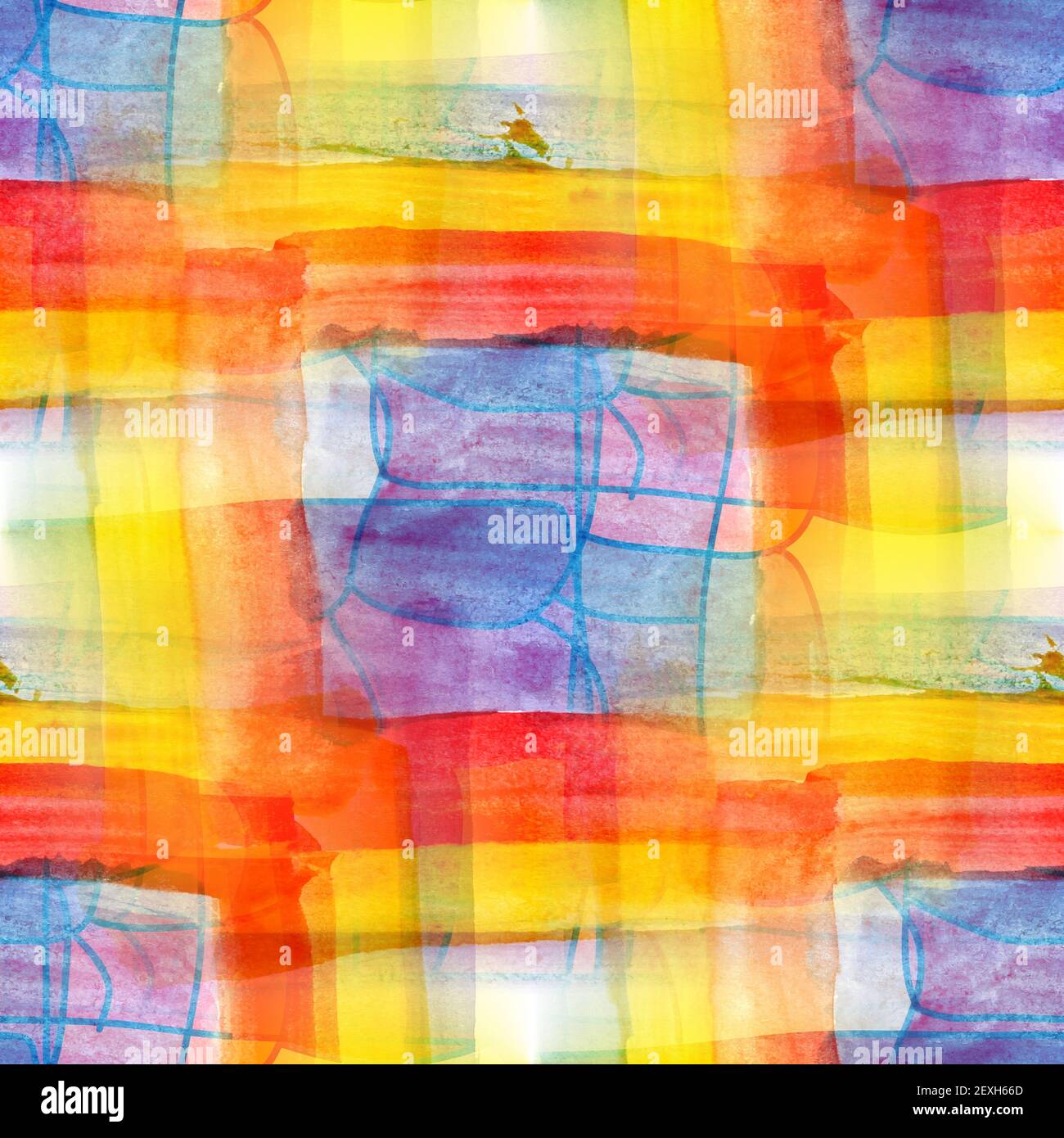 Artist stroke square blue red yellow paint brush color watercolor Stock ...