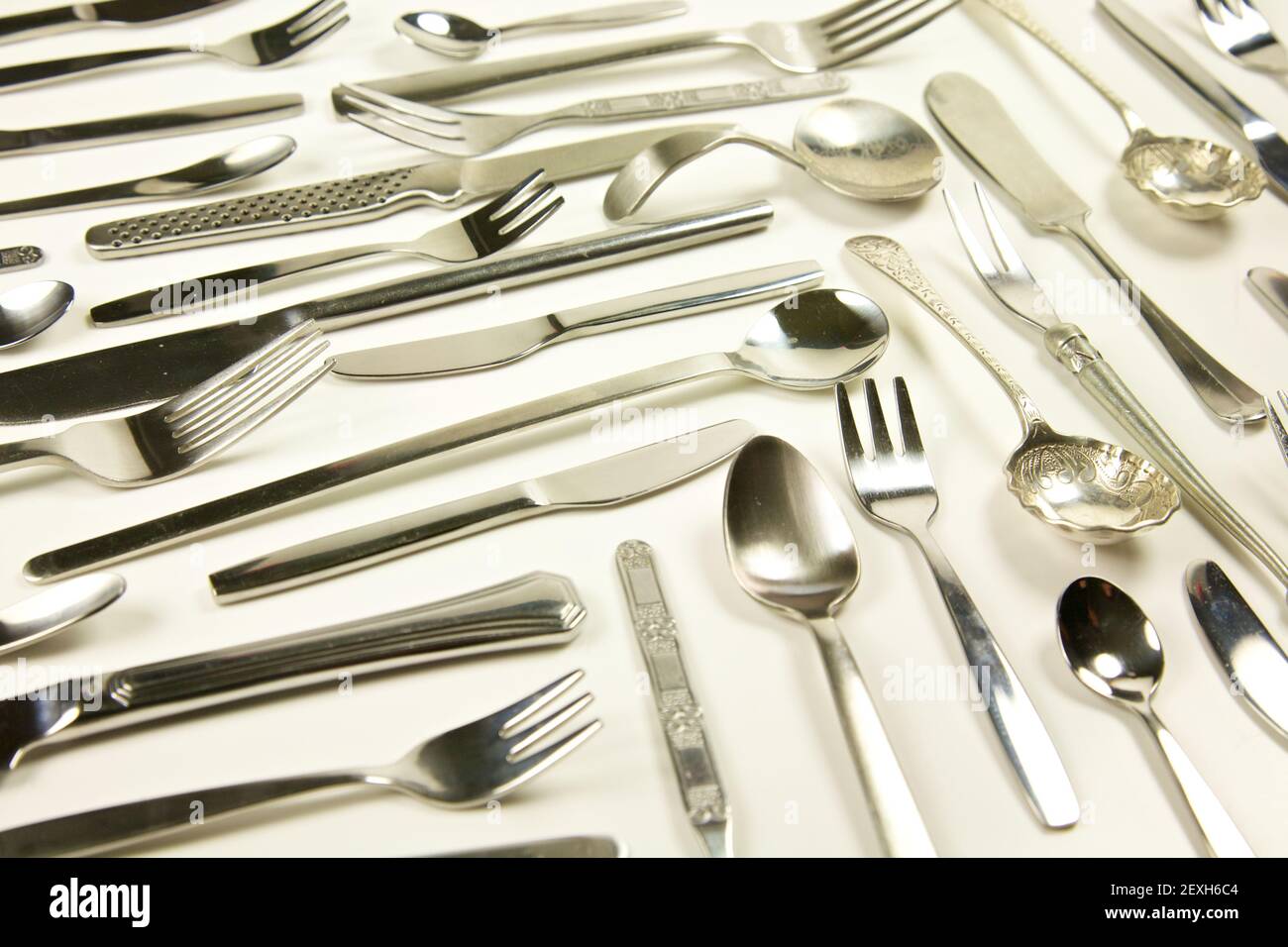 Cutlery Knife Fork and Spoon Stock Photo - Alamy