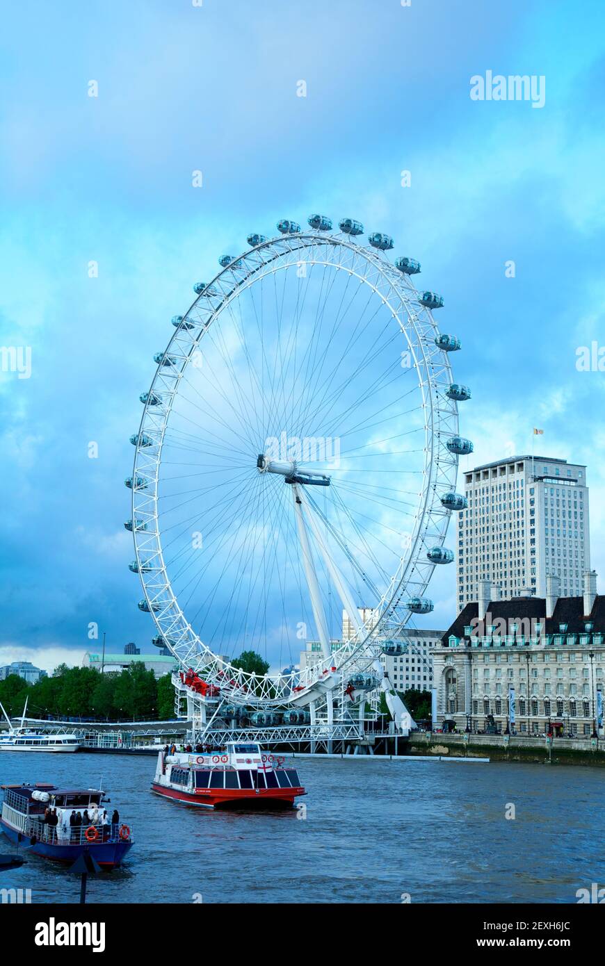 London eye uk aerial view river thames westminster bridge hi-res stock ...
