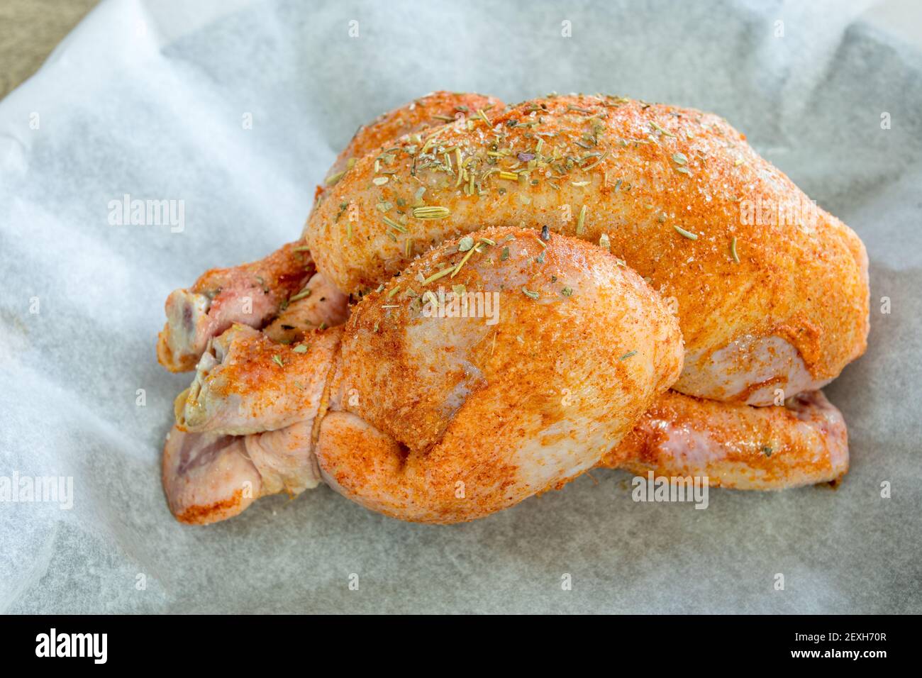 spicy raw chicken Stock Photo - Alamy