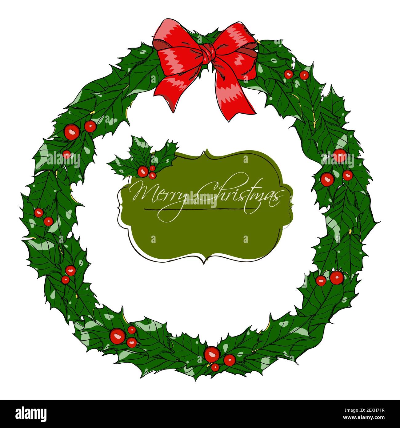 Christmas card frame fir Cut Out Stock Images & Pictures - Alamy