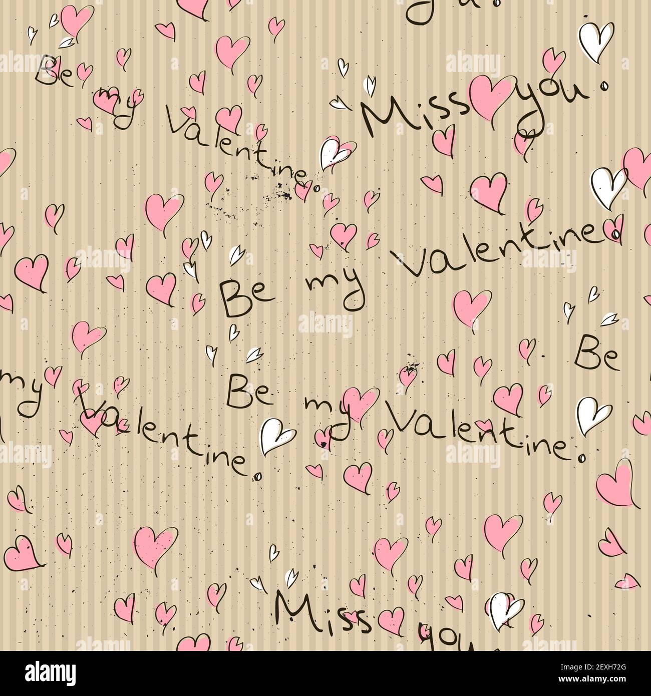 Seamless texture with love elements Stock Photo - Alamy