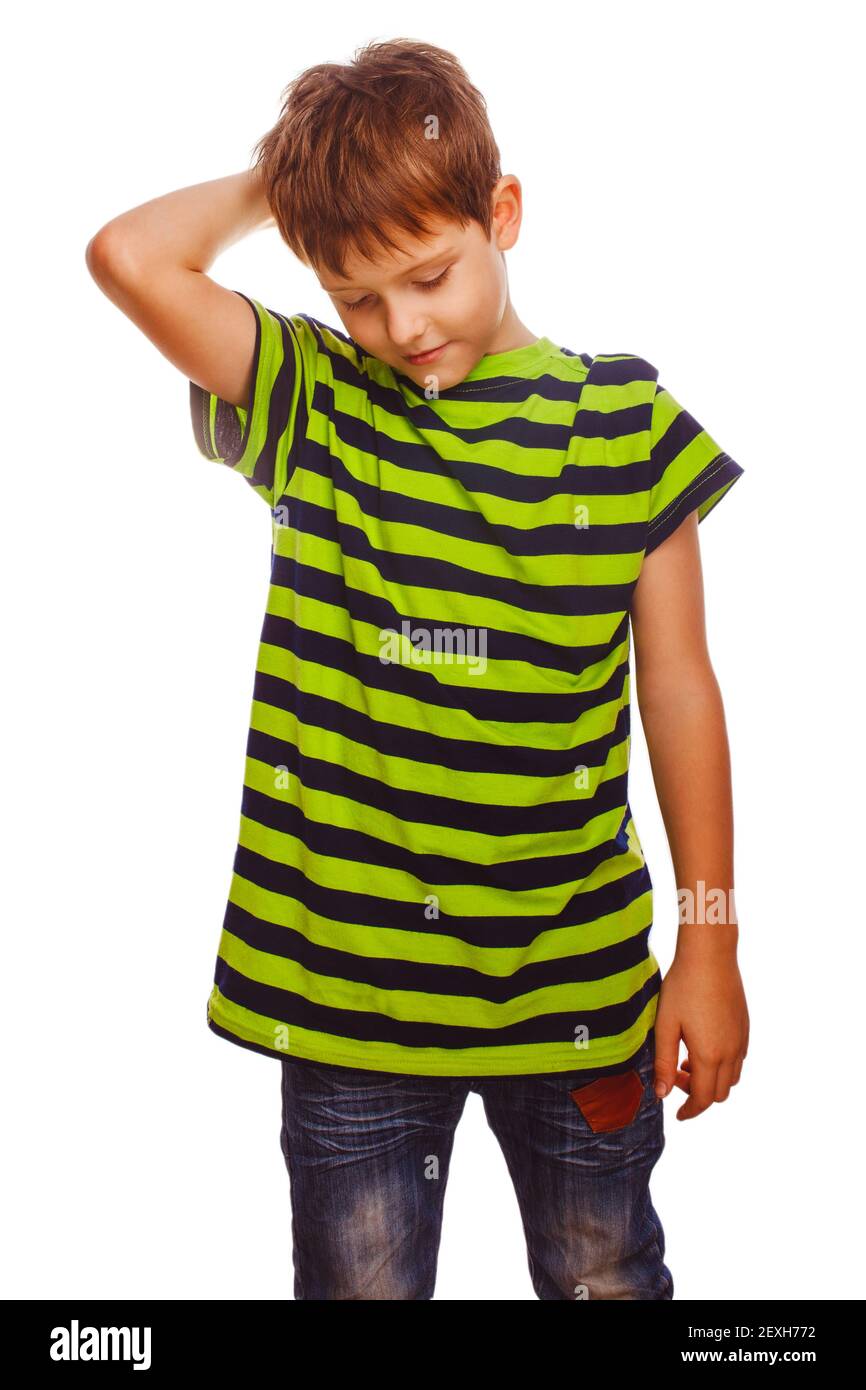 Child scratching head Cut Out Stock Images & Pictures - Alamy