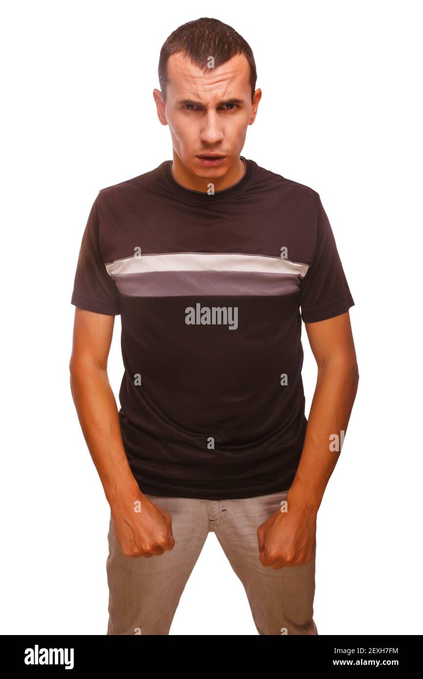 Angry man clenched fists hi-res stock photography and images - Alamy