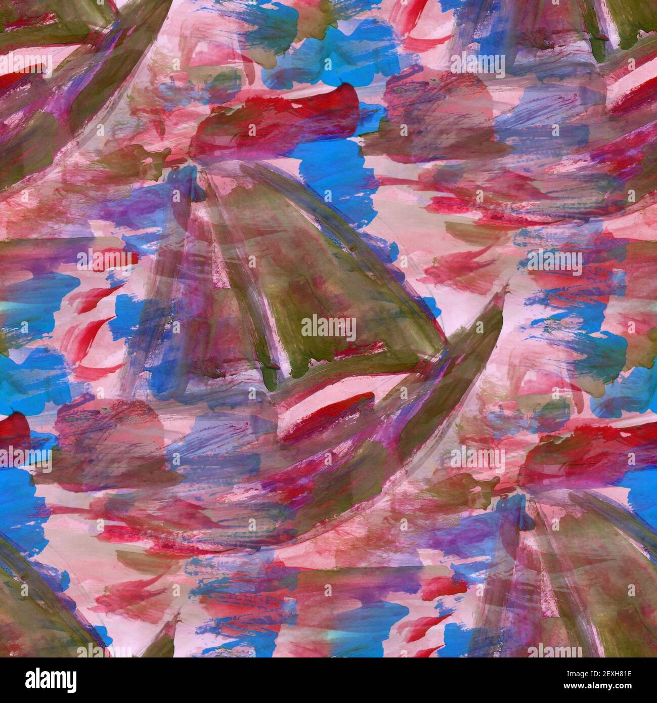 Watercolor background seamless pink, blue texture abstract paint ...