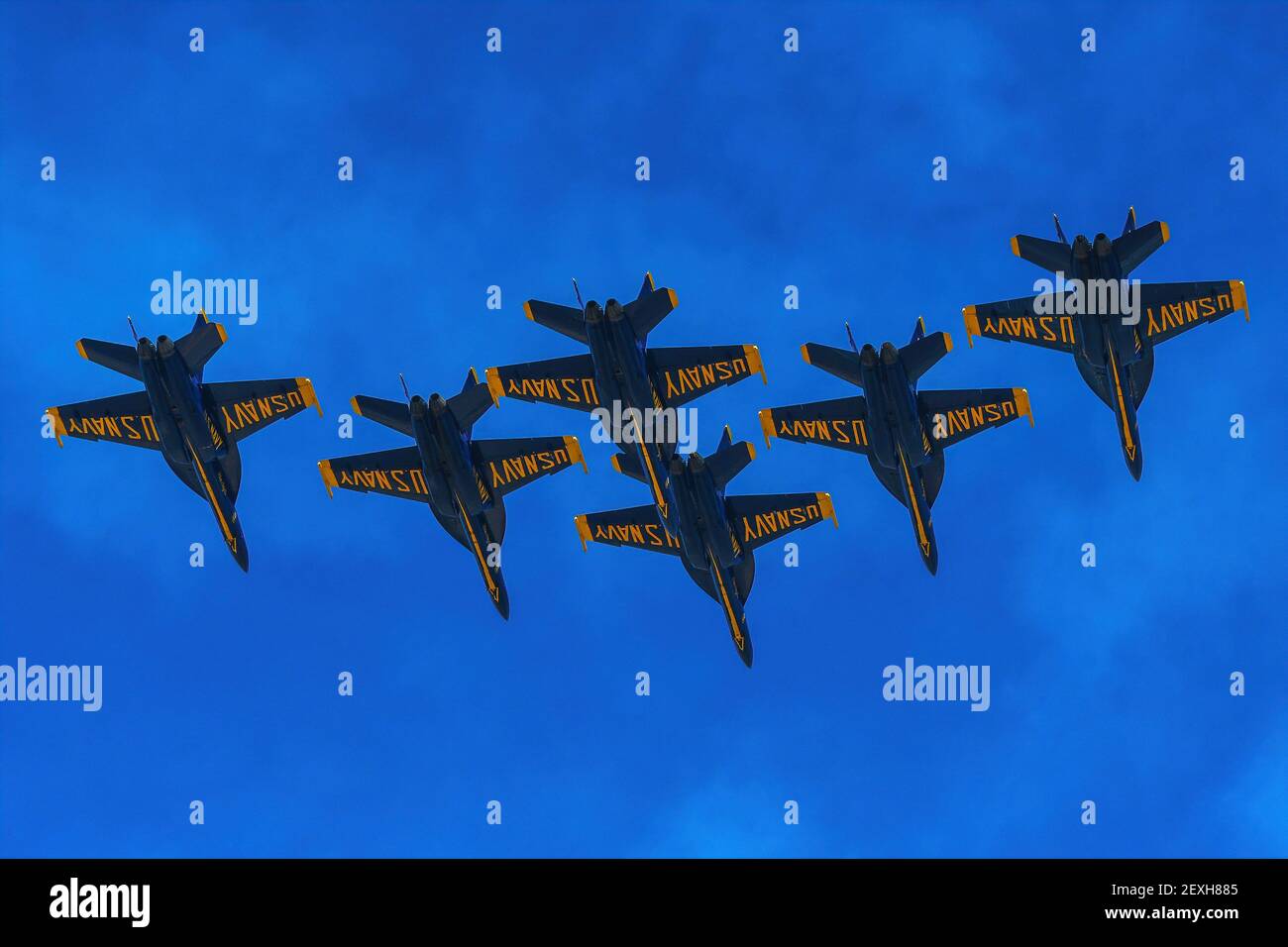 Blue Angels Flying in Formation Stock Photo - Alamy