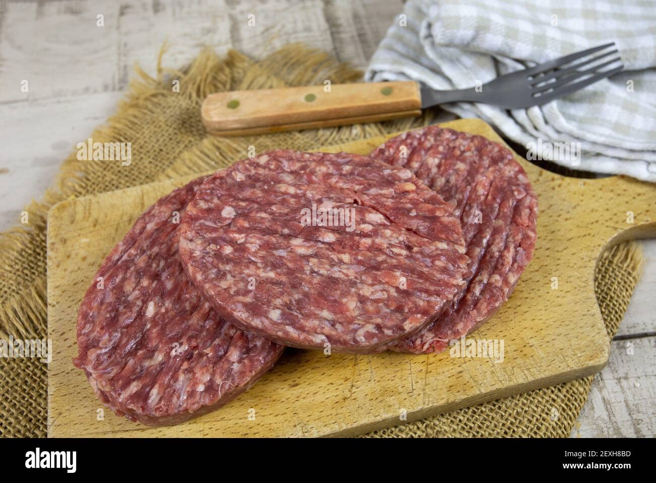 raw ground steak Stock Photo - Alamy
