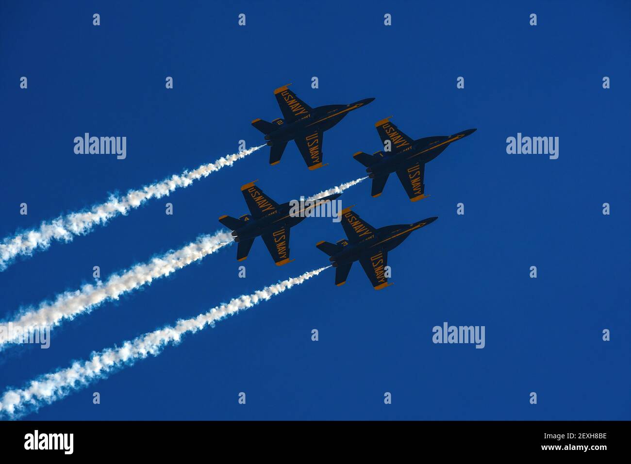 Blue Angels Flying in Formation Stock Photo - Alamy
