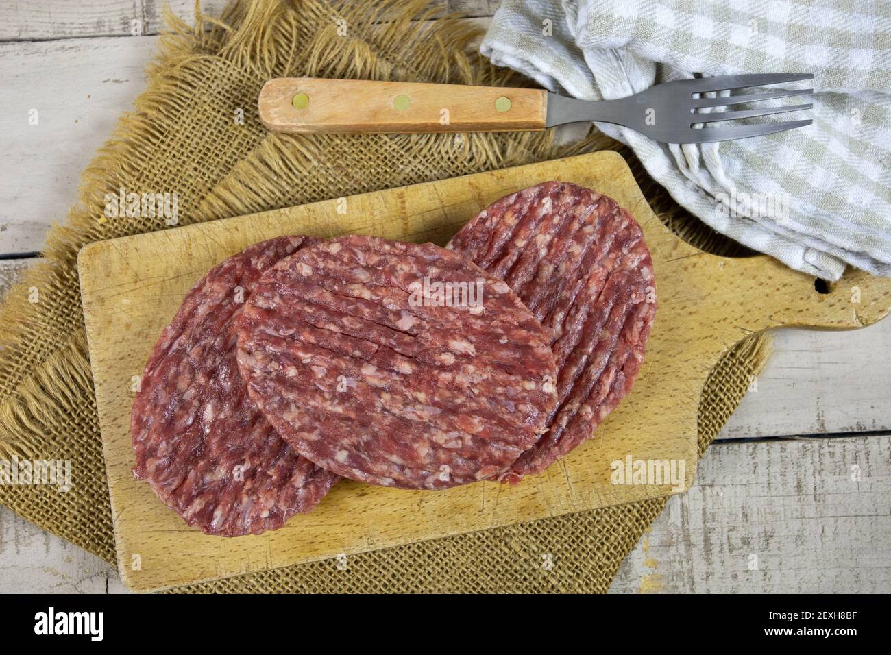 raw ground steak Stock Photo - Alamy