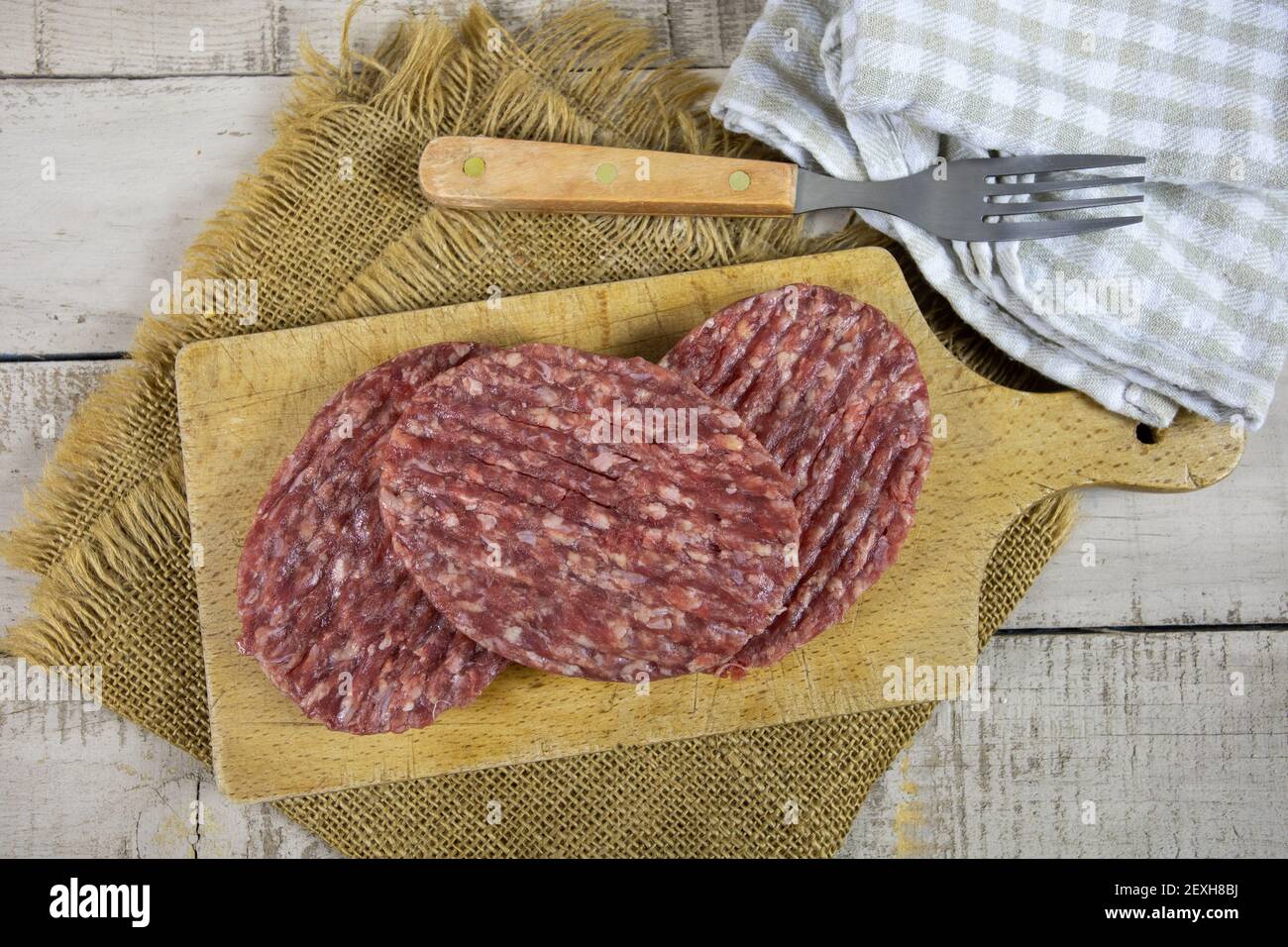 raw ground steak Stock Photo - Alamy