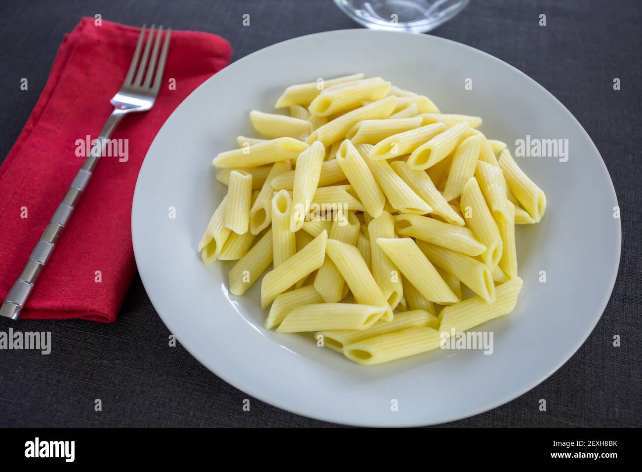 plain pasta plate Stock Photo - Alamy