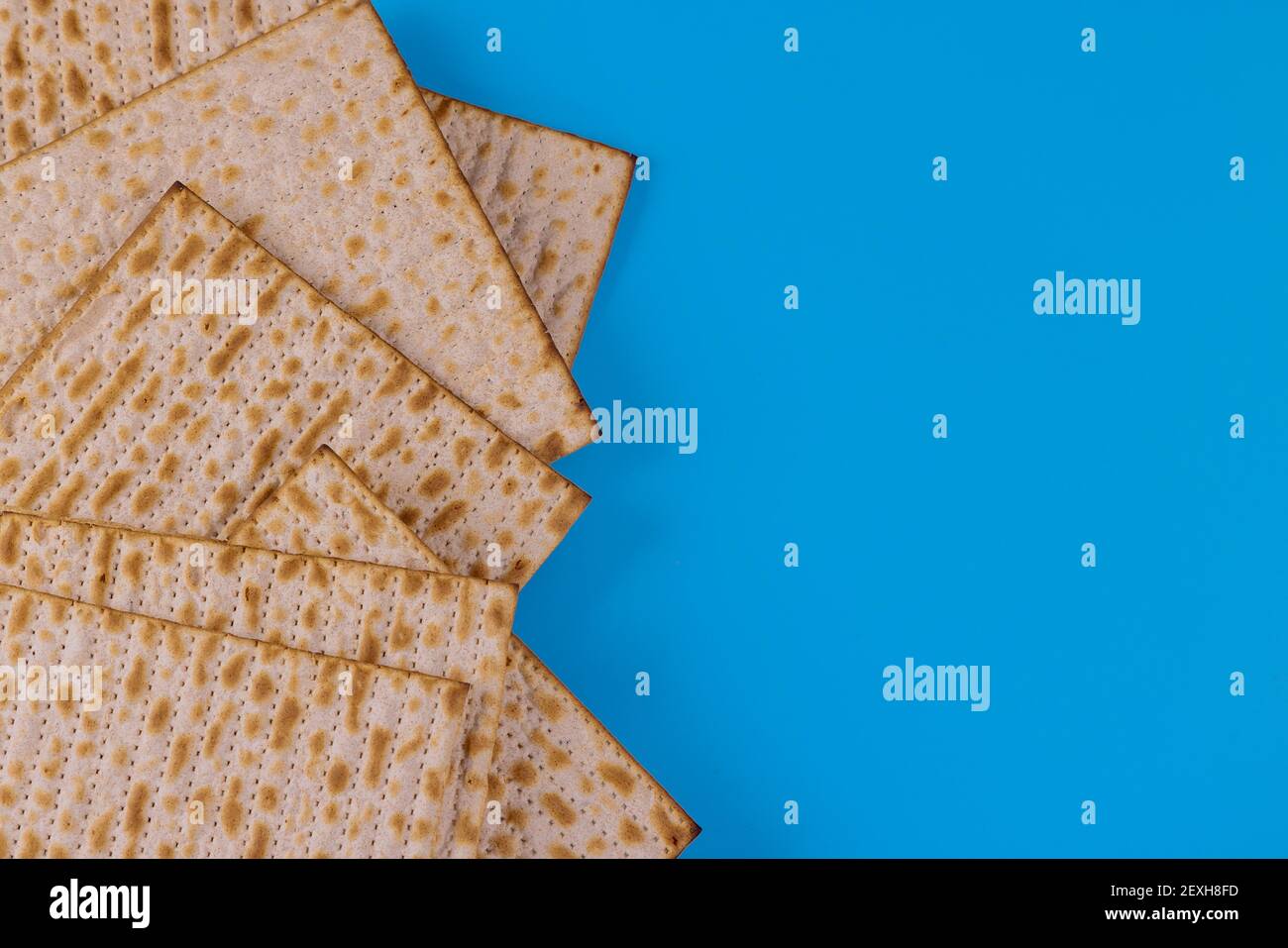 Passover holiday traditional celebration with kosher matzah unleavened ...