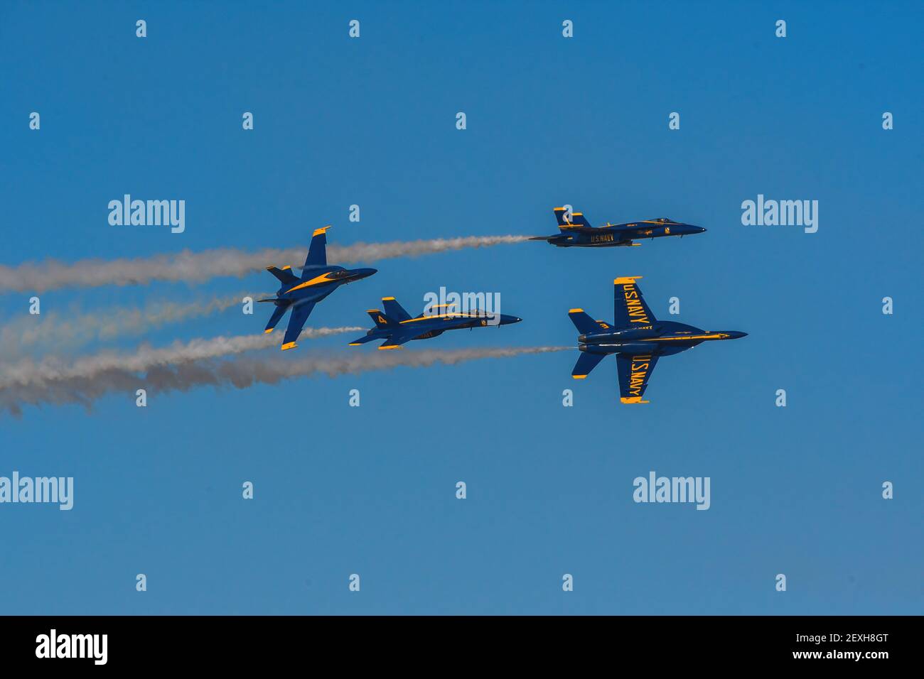 Blue Angels Flying in Formation Stock Photo - Alamy