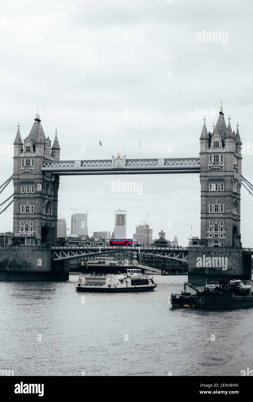 A Vintage Old School Photo of the Tower Bridge in London, England ...