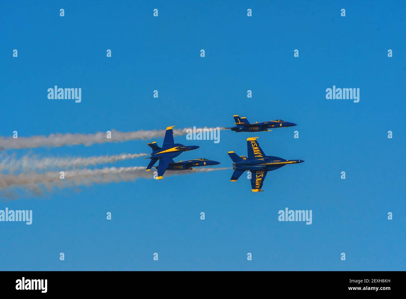 Blue Angels Flying in Formation Stock Photo - Alamy