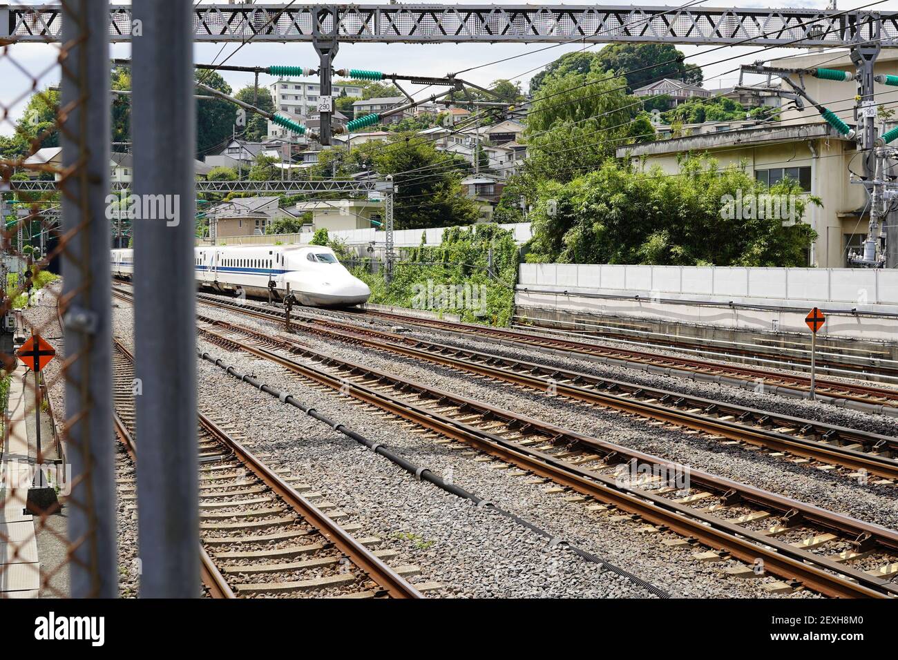 Modern Shinkansen Bullet Train Mode of Transportation arriving in the ...