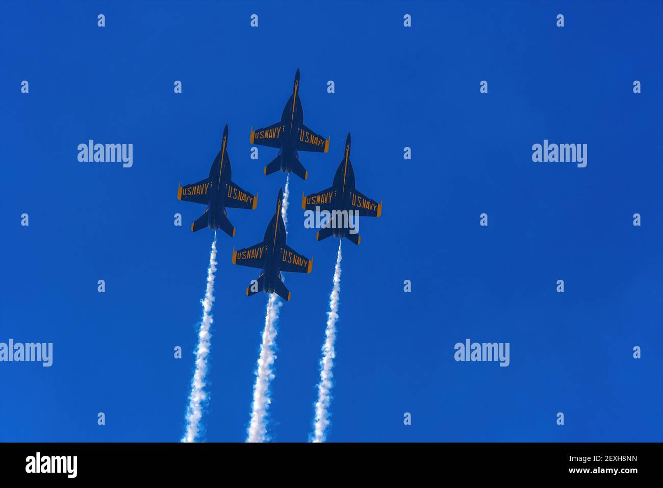 Blue Angels Flying in Formation Stock Photo - Alamy