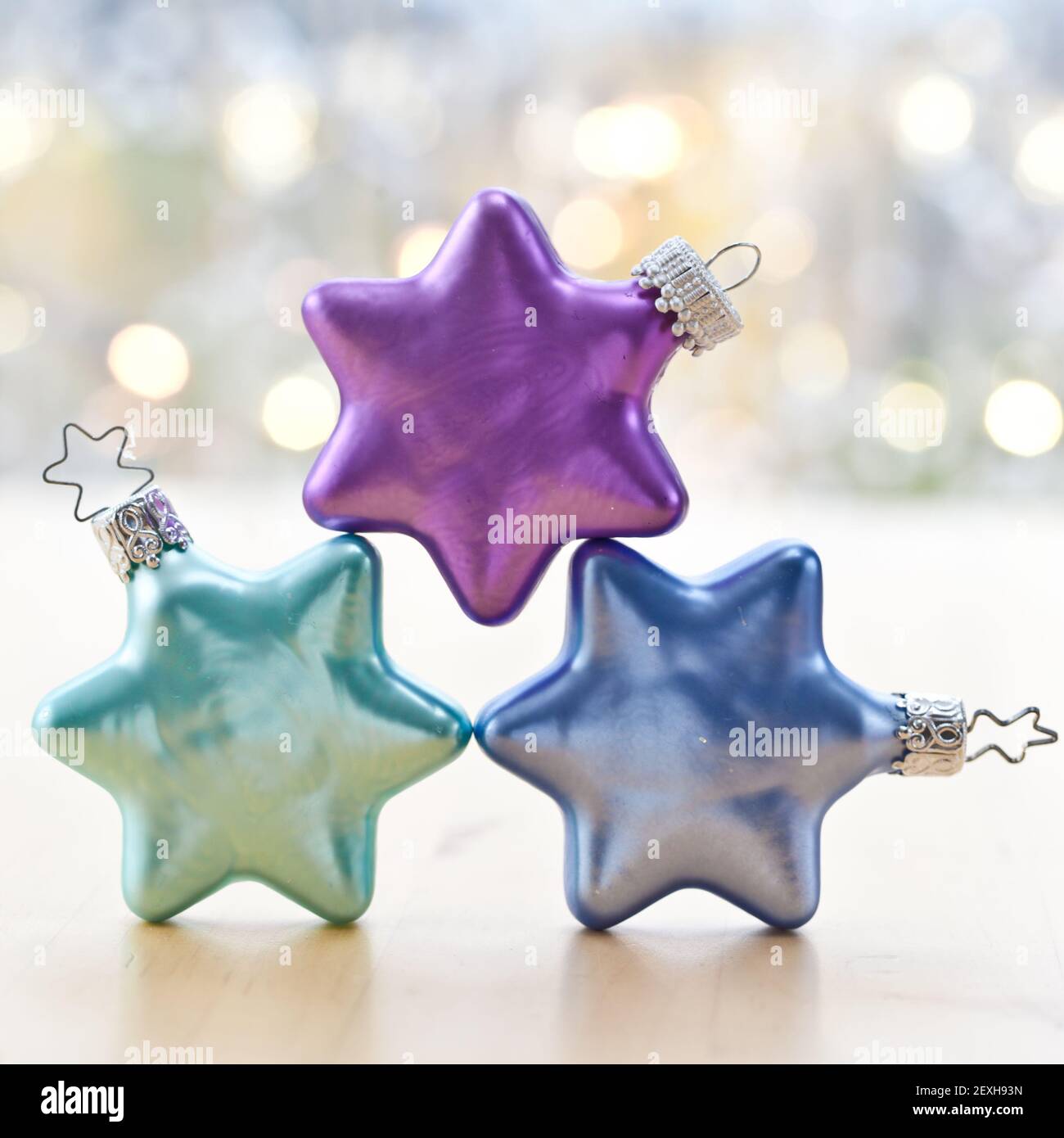 Colorful stars in front of bright lights Stock Photo - Alamy