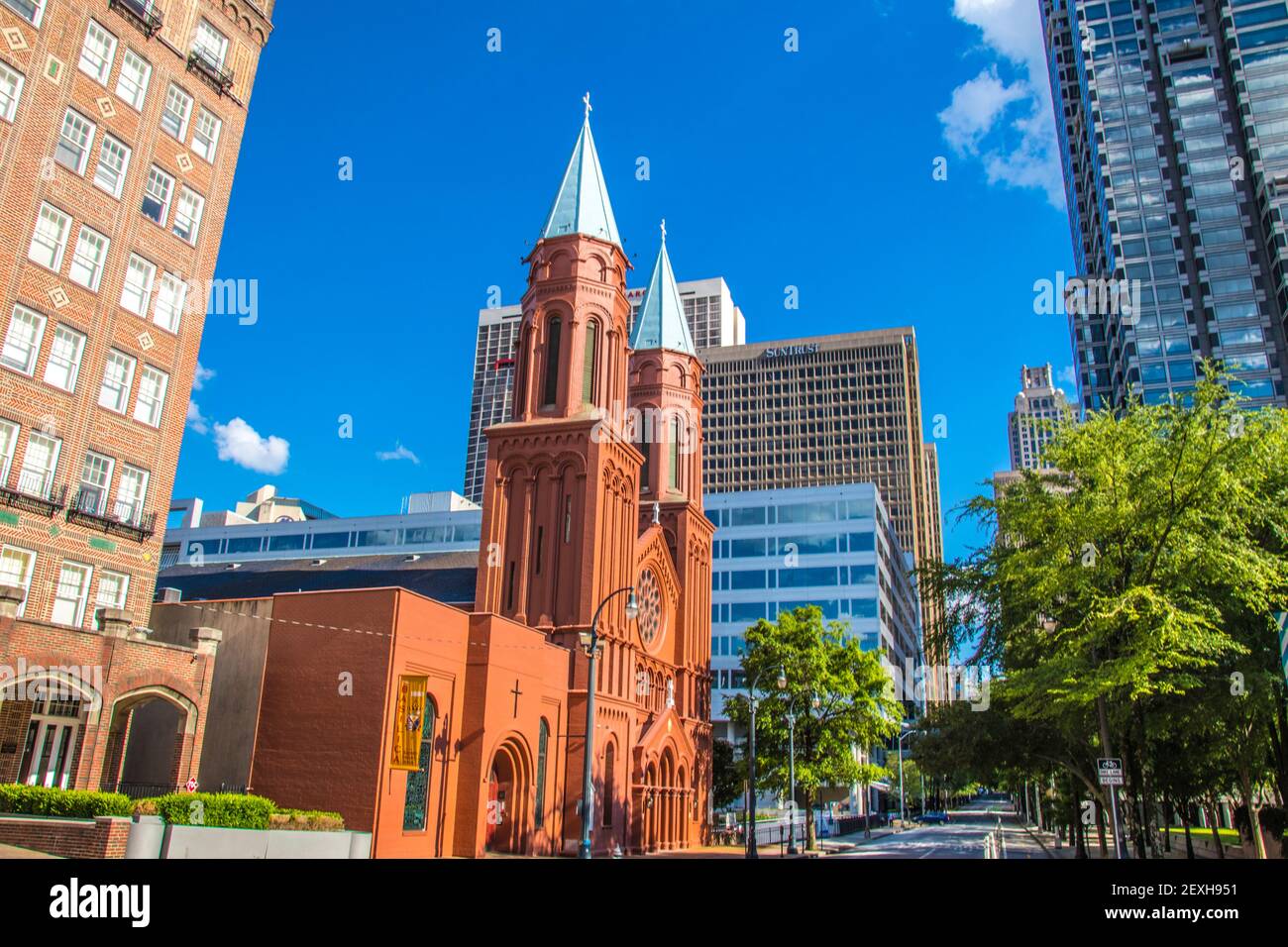 Atlanta, Ga / USA - 05 30 20: A beautiful castle like church backgound ...