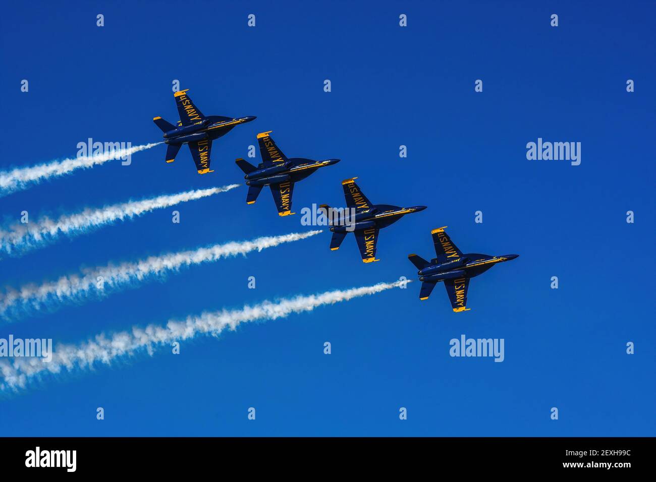 Blue Angels Flying in Formation Stock Photo - Alamy
