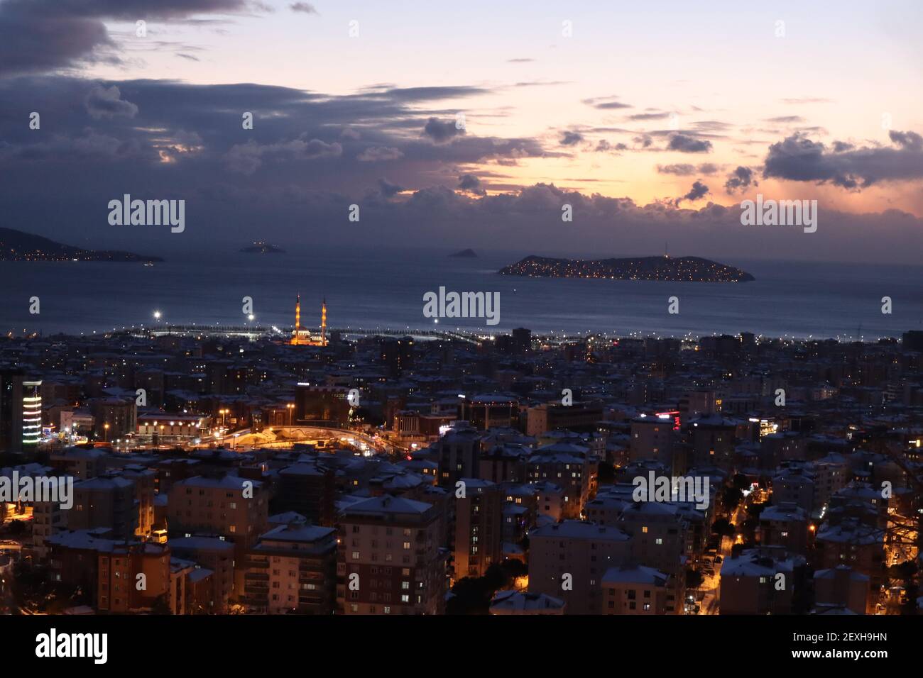A beautiful night view of Istanbul City in Turkey Stock Photo - Alamy