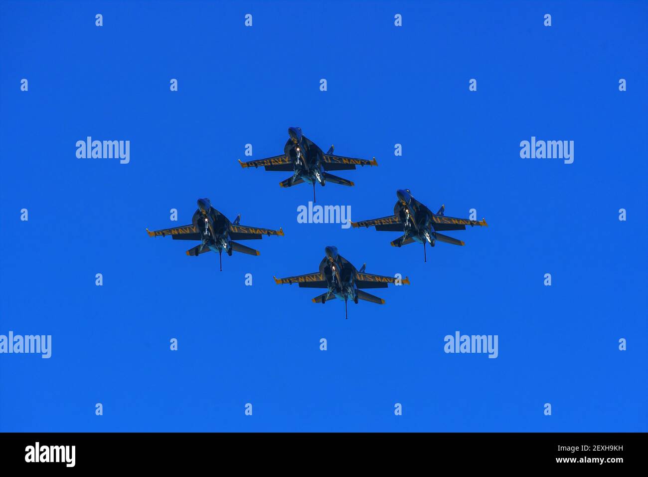 Blue Angels Flying in Formation Stock Photo - Alamy