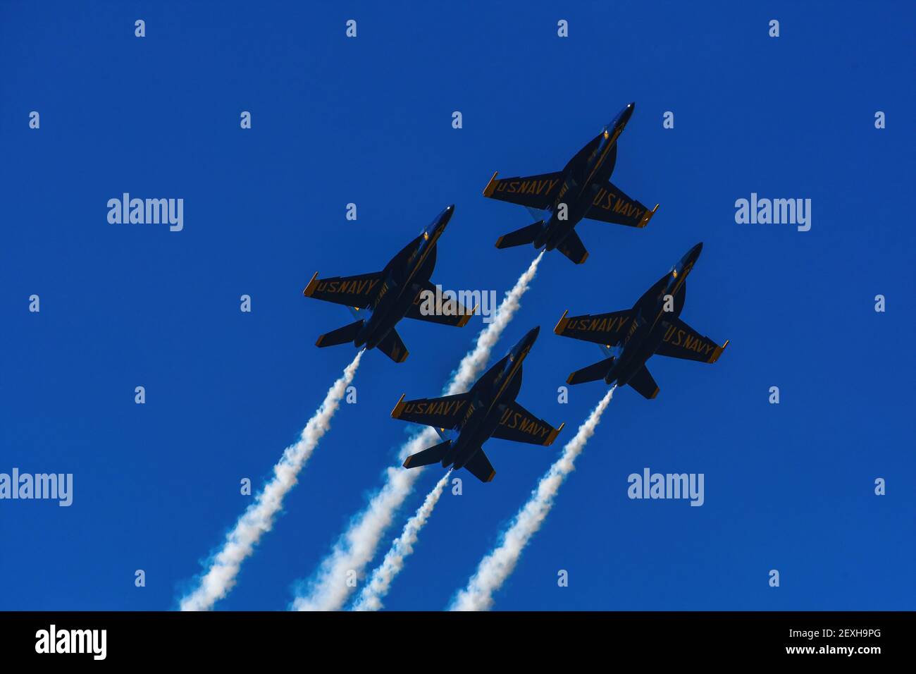 Blue Angels Flying in Formation Stock Photo - Alamy