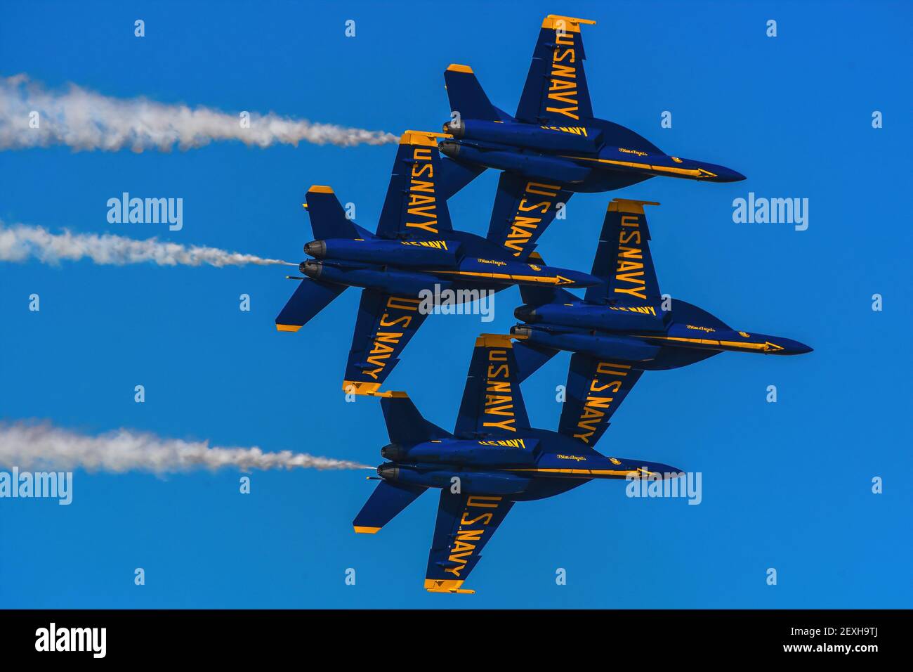 Blue Angels Flying in Formation Stock Photo - Alamy