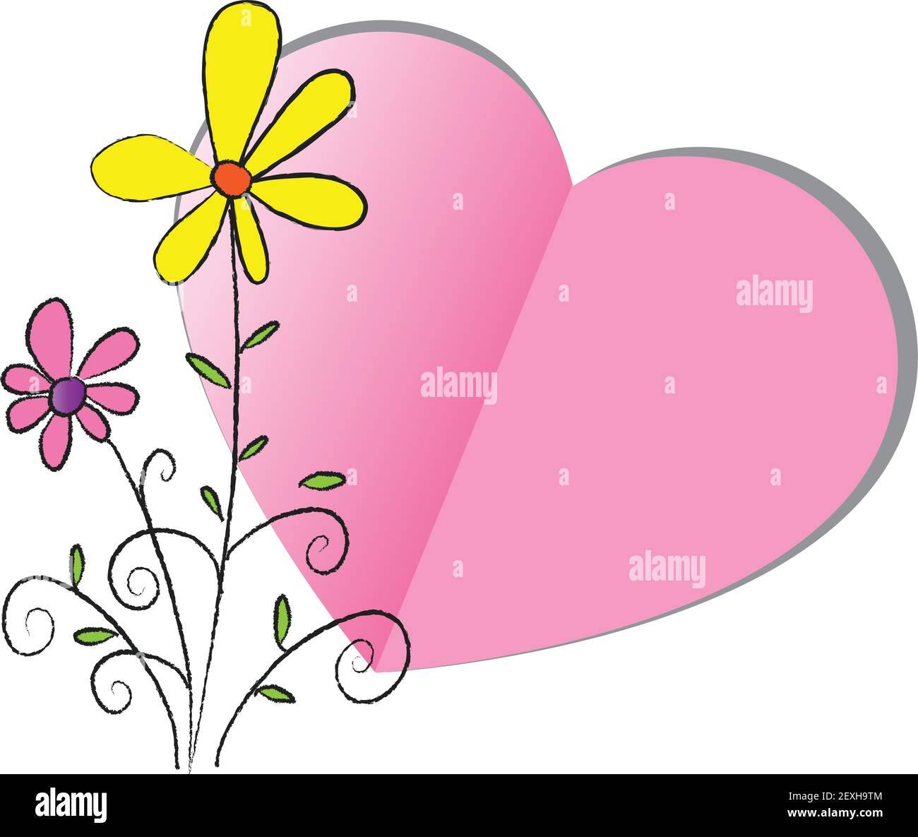 vector heart shape design border background Stock Vector Image & Art ...