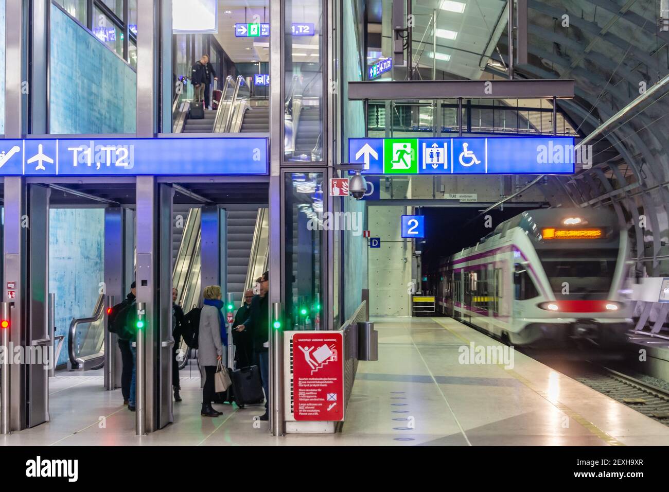 Train to Helsinki arriving Helsinki airport train station in Helsinki ...