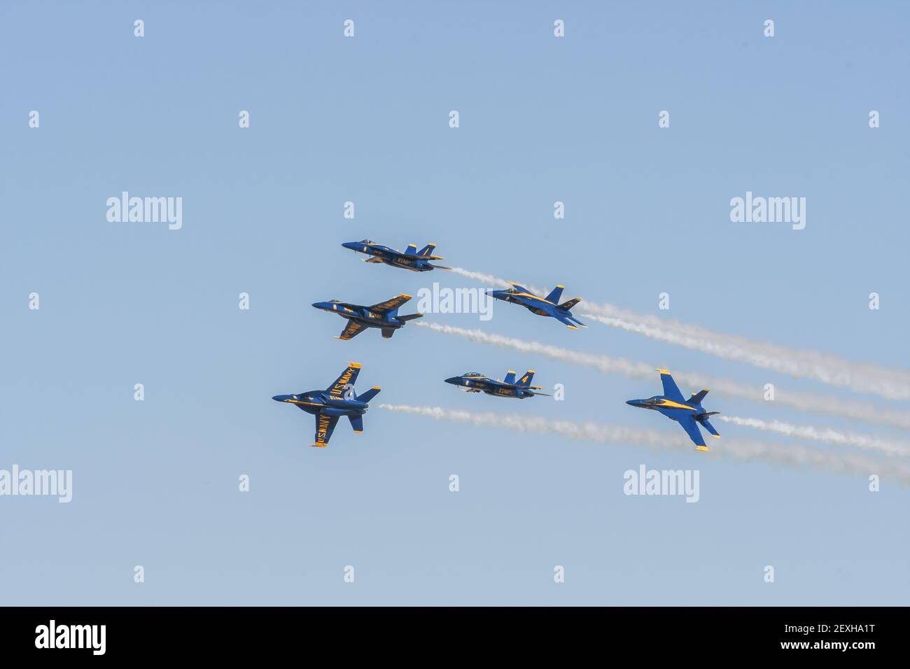 Blue Angels Flying in Formation Stock Photo - Alamy