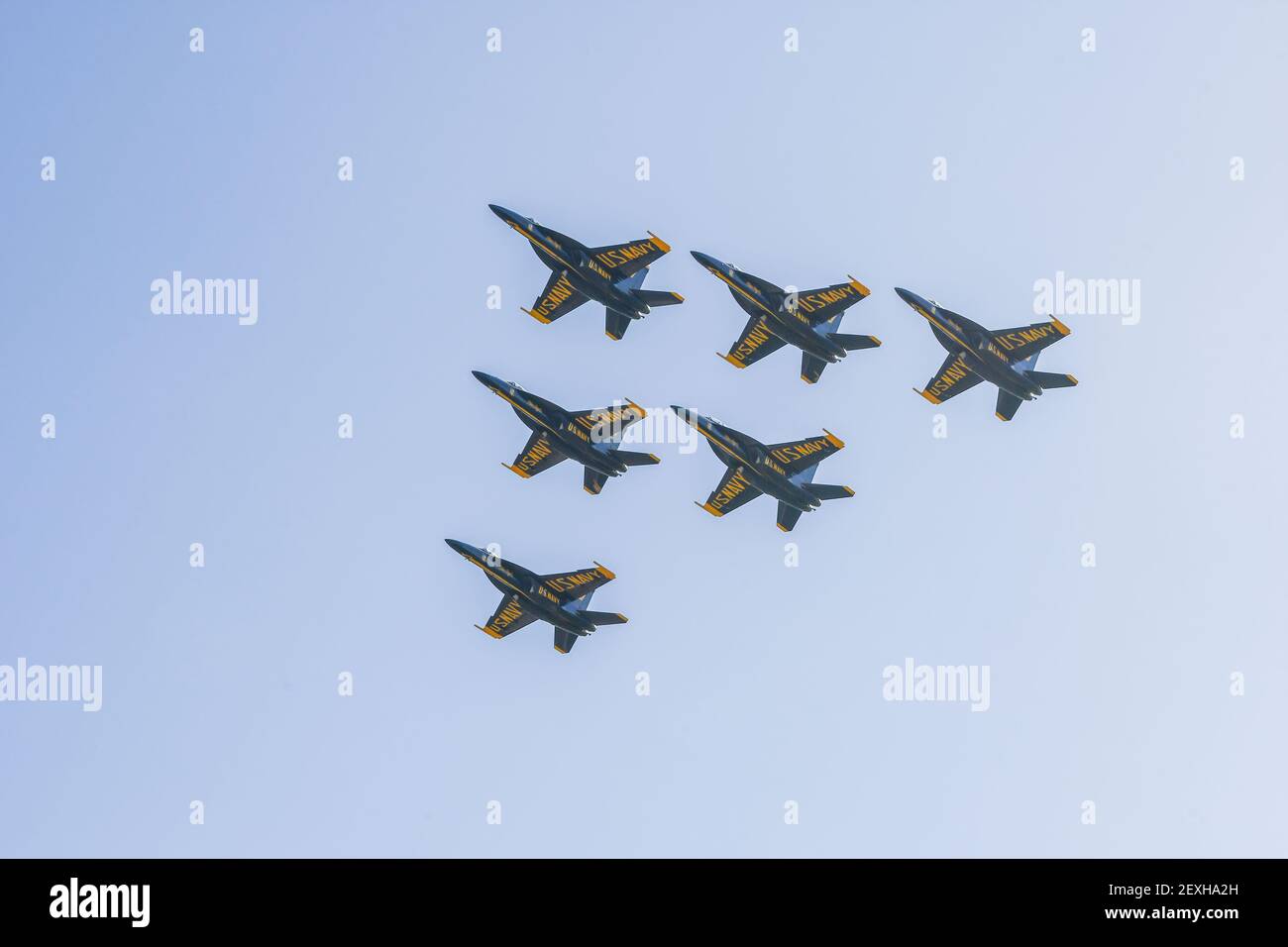 Blue Angels Flying in Formation Stock Photo - Alamy