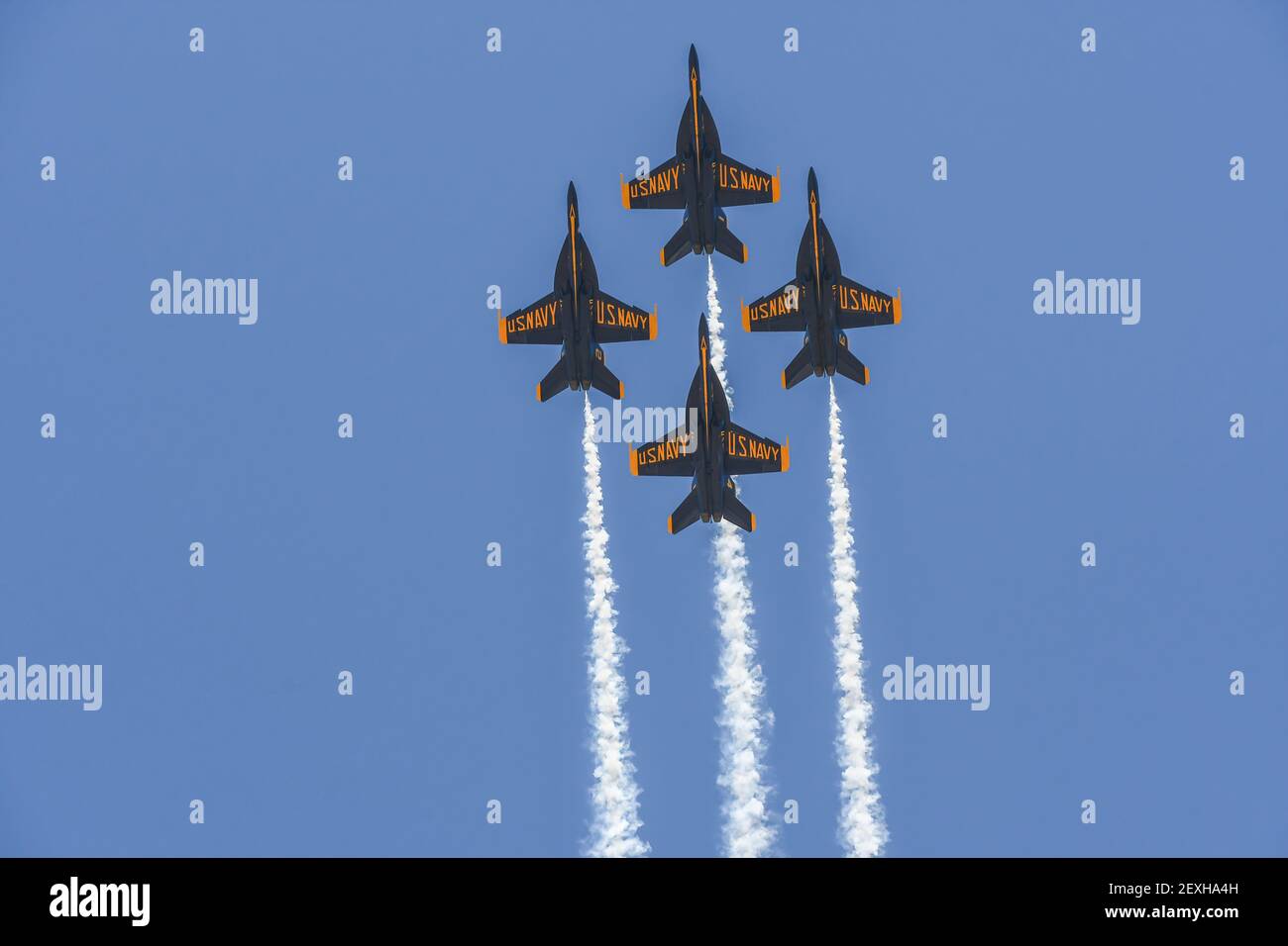 Blue Angels Flying in Formation Stock Photo - Alamy