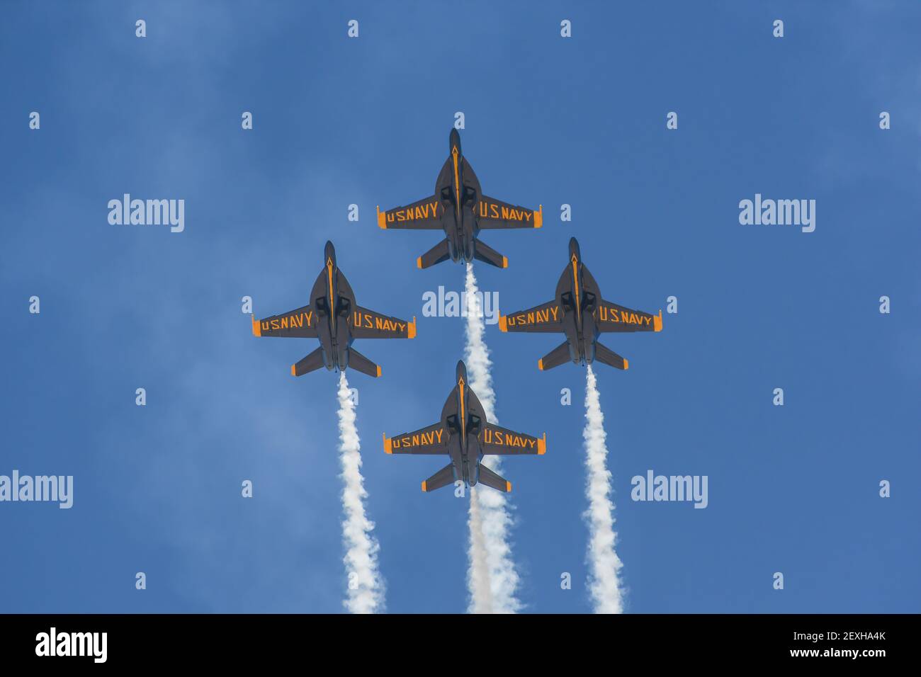Blue Angels Flying in Formation Stock Photo - Alamy