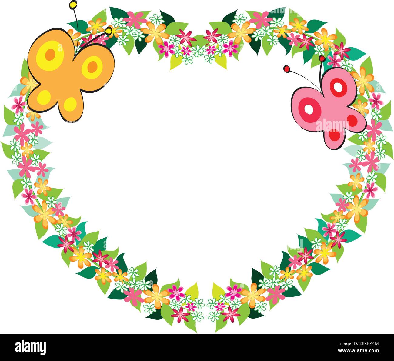 vector heart shape design border background Stock Vector Image & Art ...