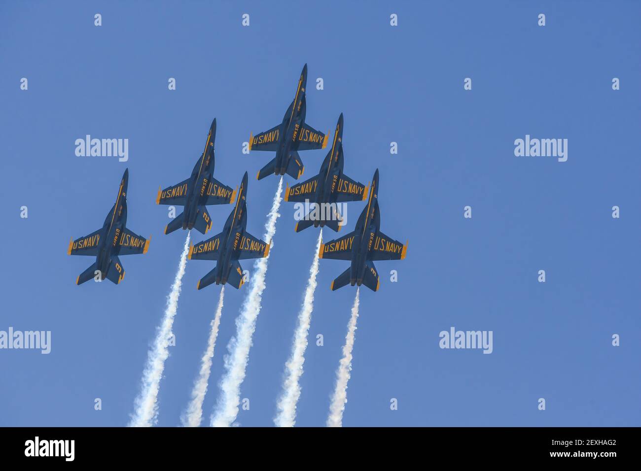 Blue Angels Flying in Formation Stock Photo - Alamy