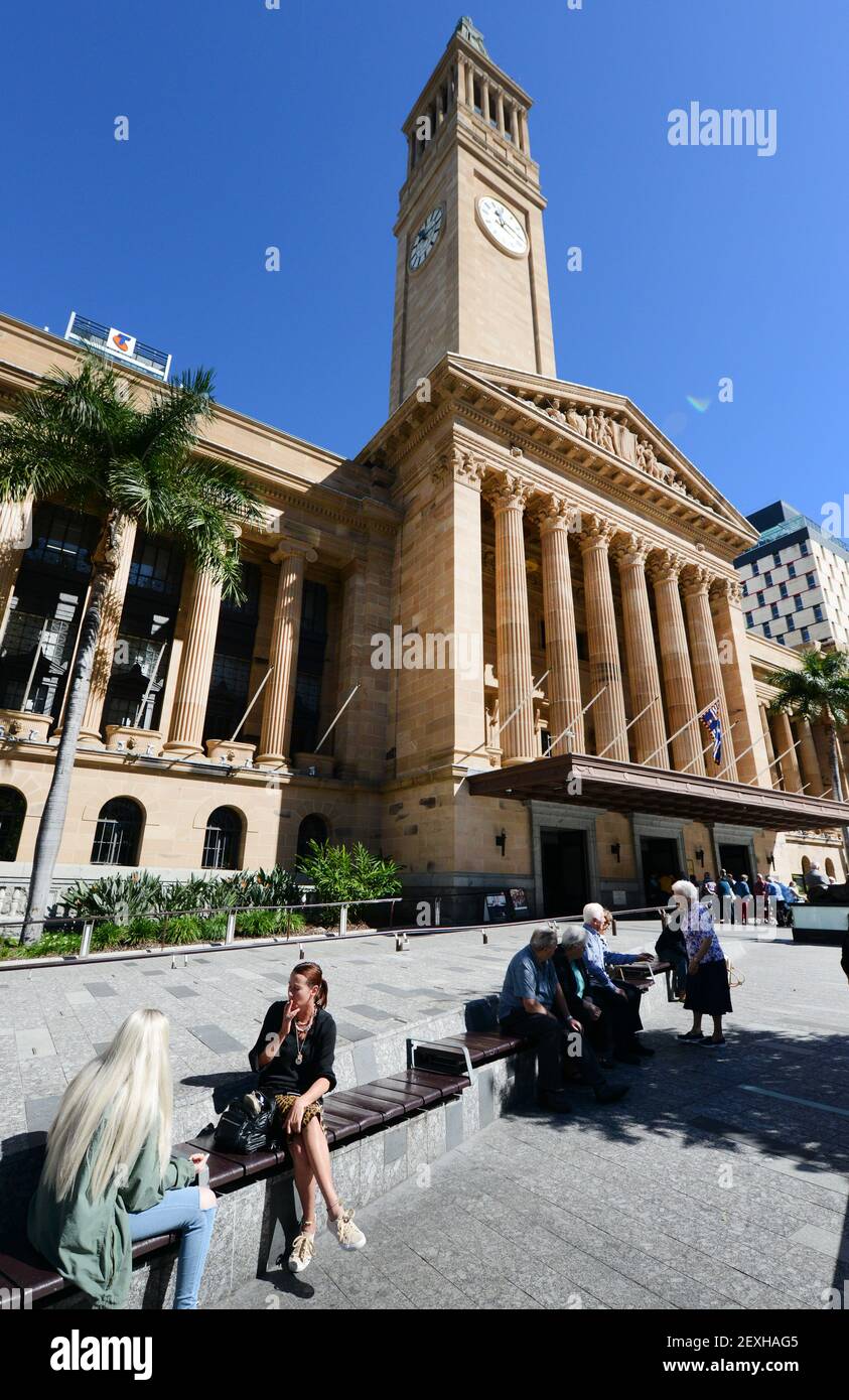 Brisbane's city hall and clock tower Stock Photo - Alamy